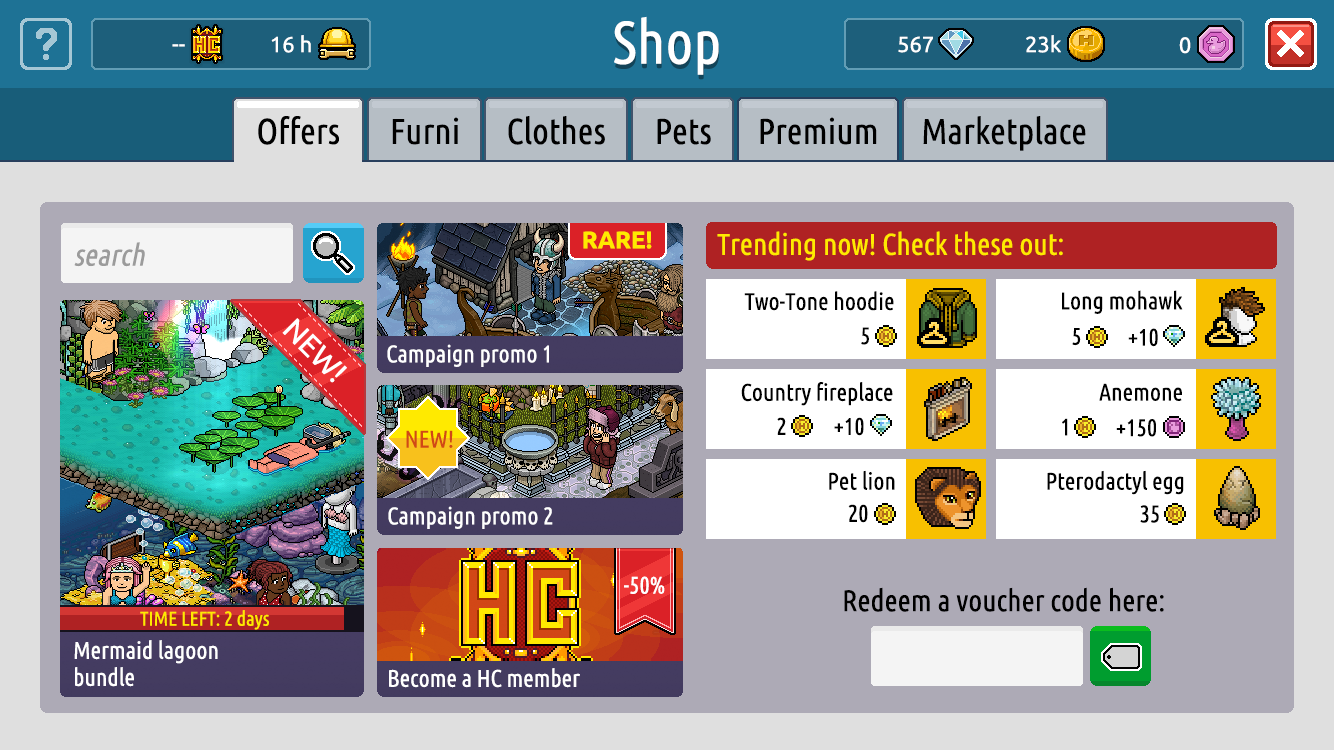 Habbo 2020: Tienda y Mercadillo - Habbo