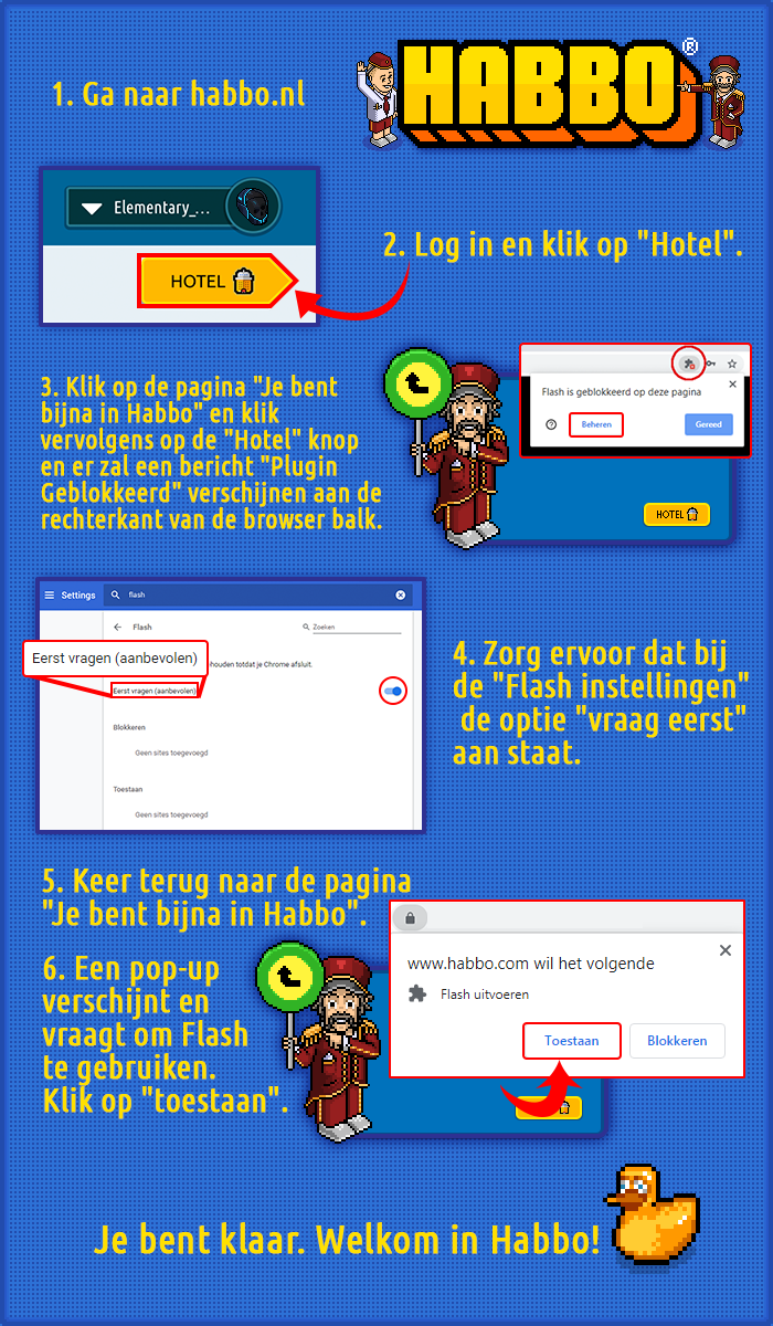 BELANGRIJK Activeer Flash In Google Chrome Habbo