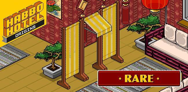 Rare item added to Catalogue: Yellow Marquee - Habbo Hotel:Origins