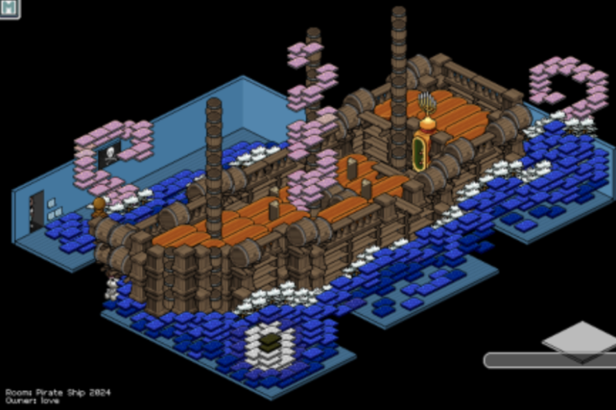Winners of the Pirate Boat Room Competition - Habbo Hotel:Origins
