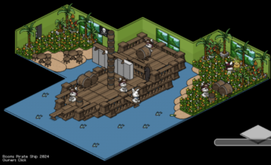Winners of the Pirate Boat Room Competition - Habbo Hotel:Origins