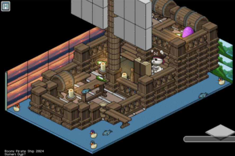 Winners of the Pirate Boat Room Competition - Habbo Hotel:Origins