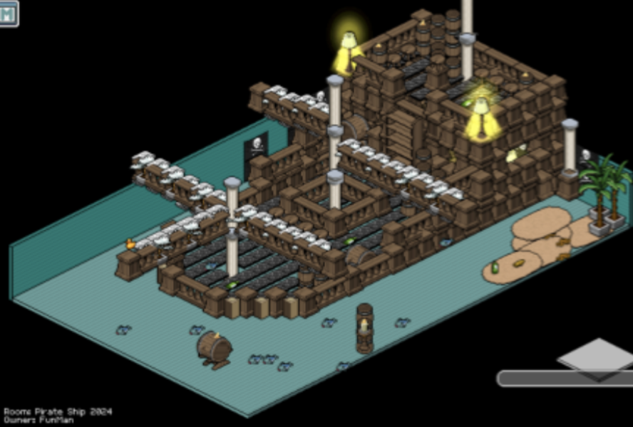 Winners of the Pirate Boat Room Competition - Habbo Hotel:Origins