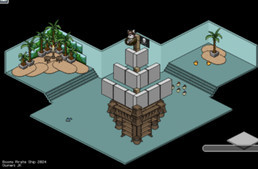 Winners of the Pirate Boat Room Competition - Habbo Hotel:Origins