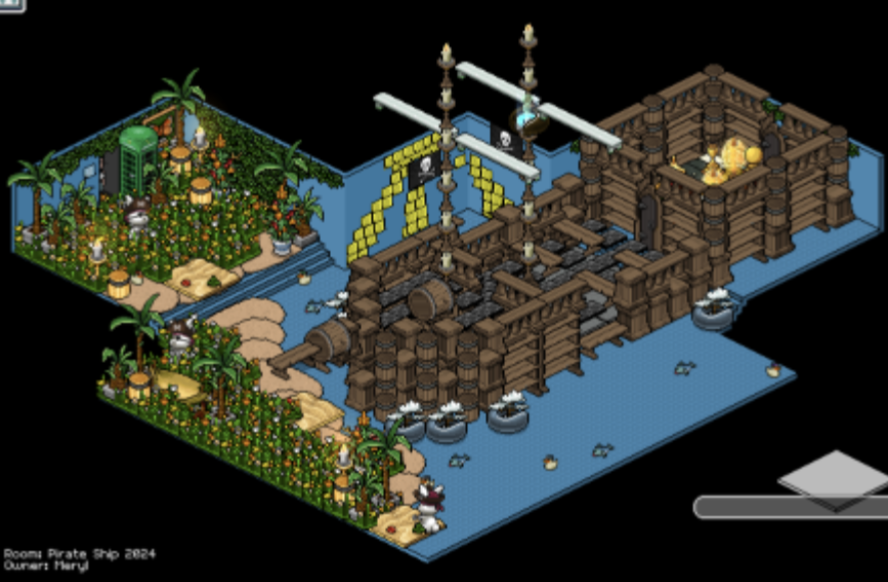 Winners of the Pirate Boat Room Competition - Habbo Hotel:Origins
