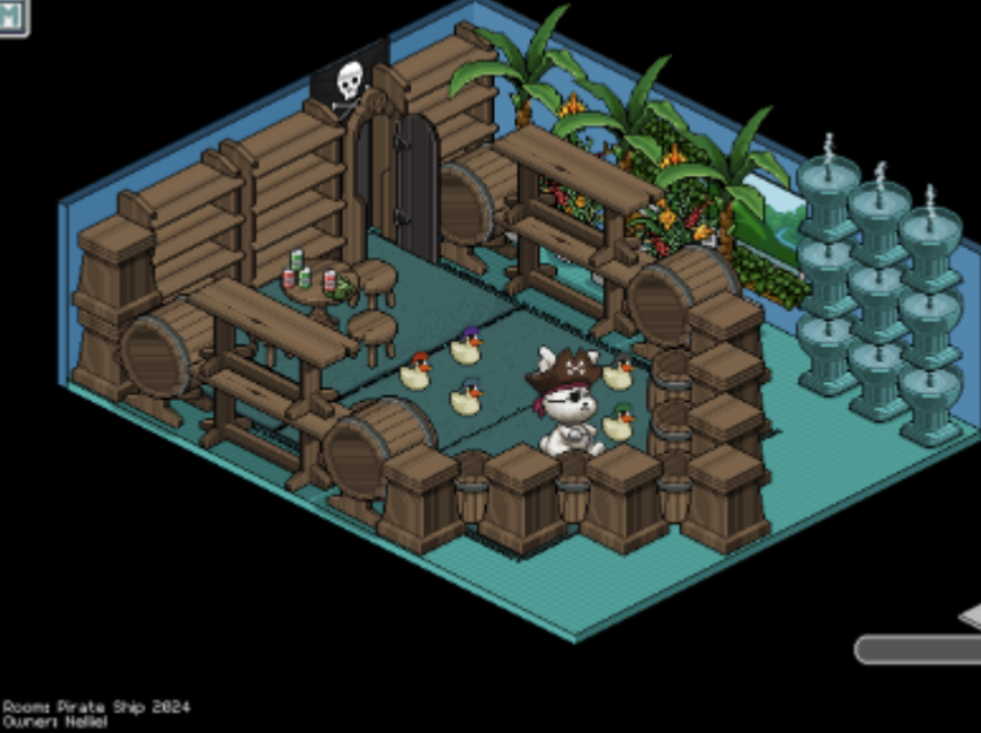 Winners of the Pirate Boat Room Competition - Habbo Hotel:Origins