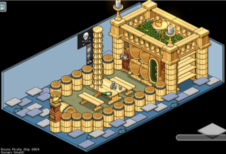 Winners of the Pirate Boat Room Competition - Habbo Hotel:Origins