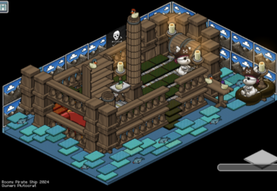 Winners of the Pirate Boat Room Competition - Habbo Hotel:Origins