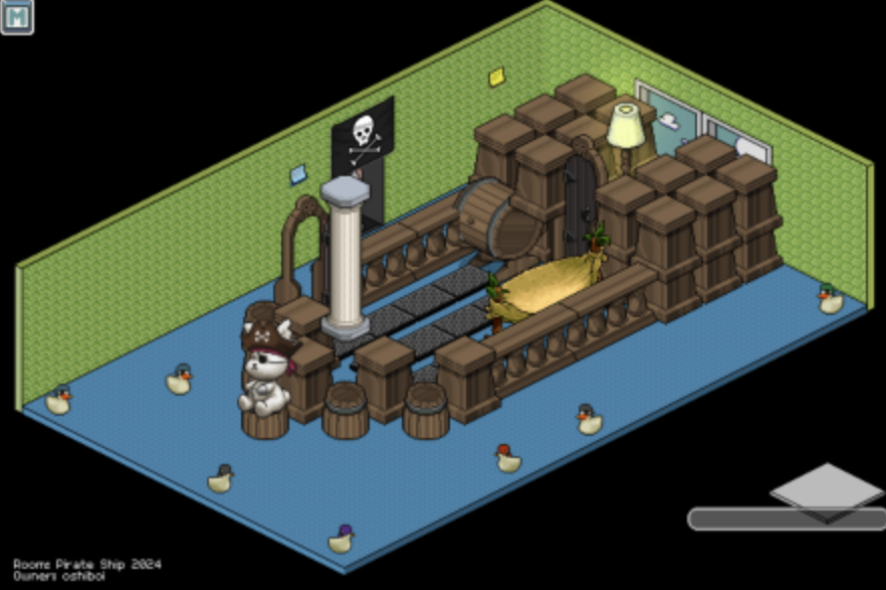 Winners of the Pirate Boat Room Competition - Habbo Hotel:Origins