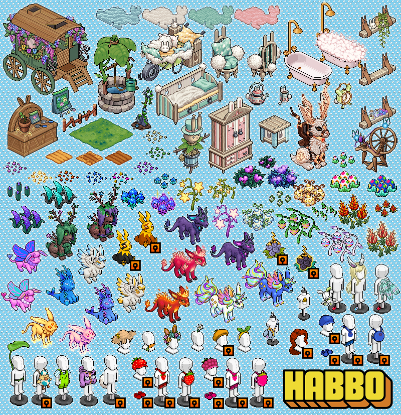 Easter Design Blog: Dragonfly Farmstead - Habbo